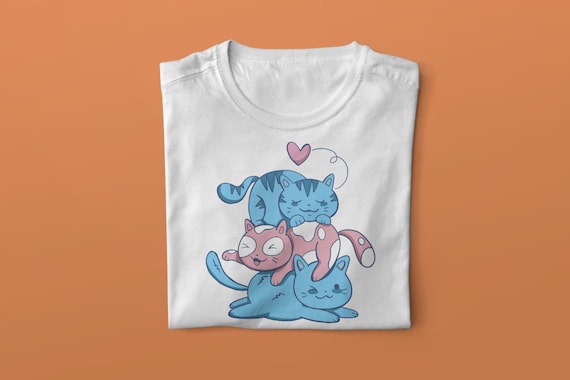 Cute Transgender Cats Tee Transsexual and Transgender Kitten - Etsy