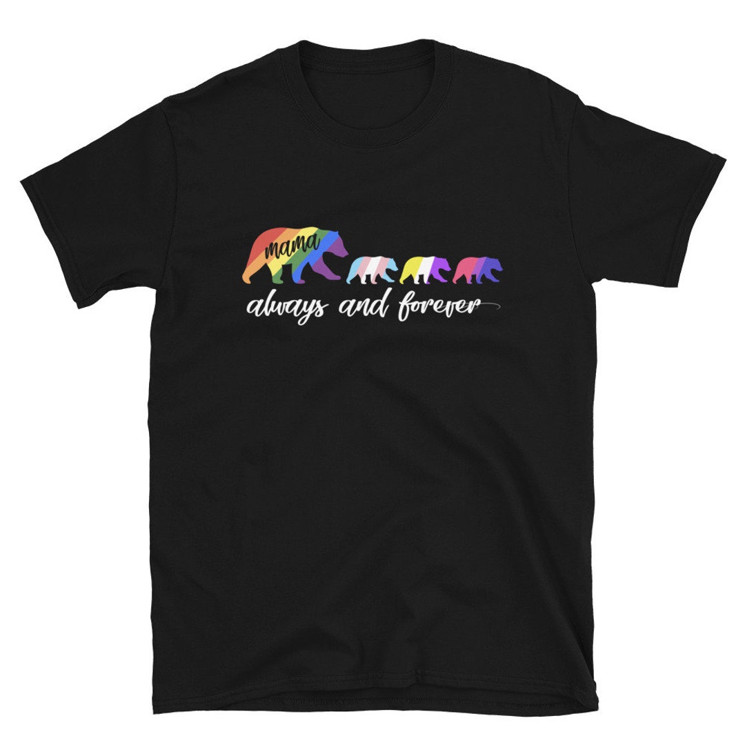 Cute LGBTQ Mama Bear Andtransgender Nonbinary and Bisexual Kids Tee ...