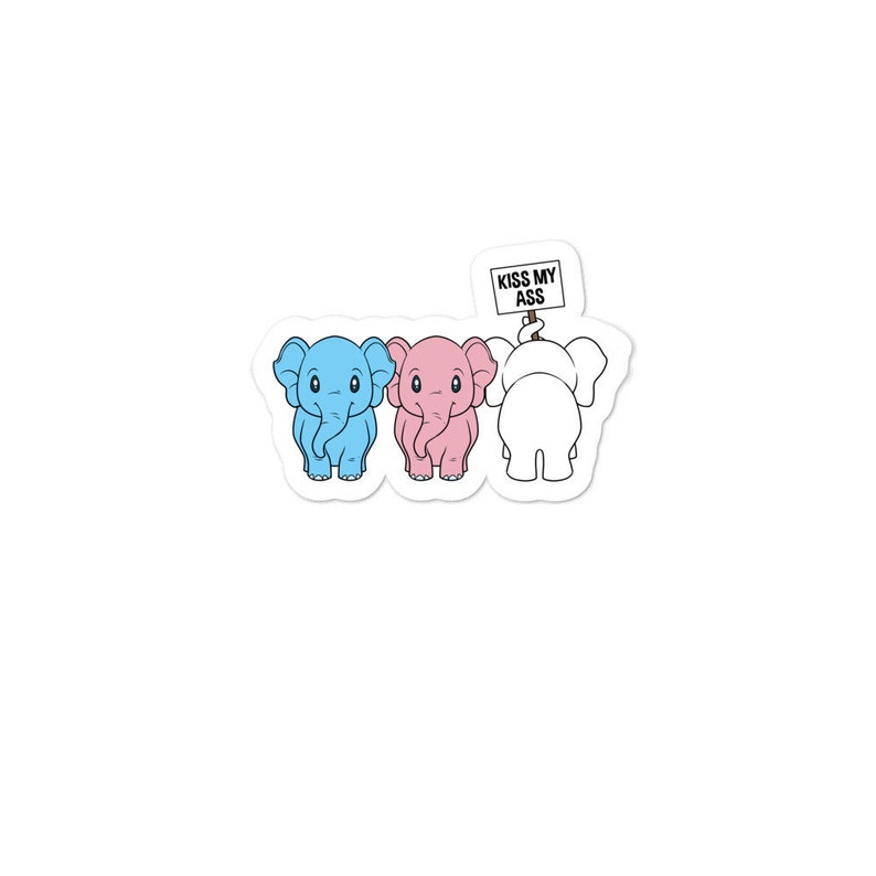 Funny Elephant Transgender Sticker Genderqueer and Trans - Etsy