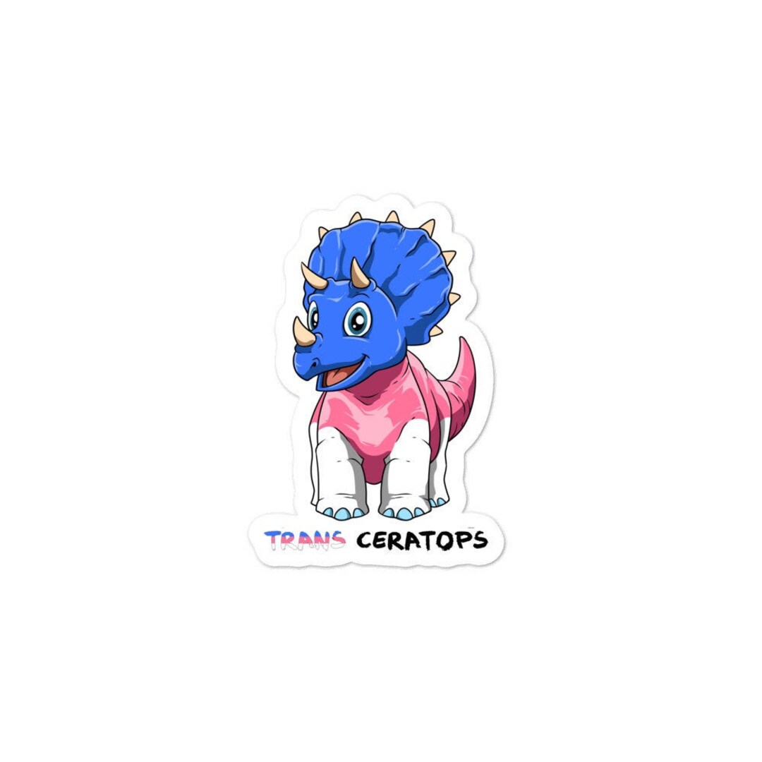 Cute Dinosaur Transgender Sticker Genderqueer and Trans - Etsy