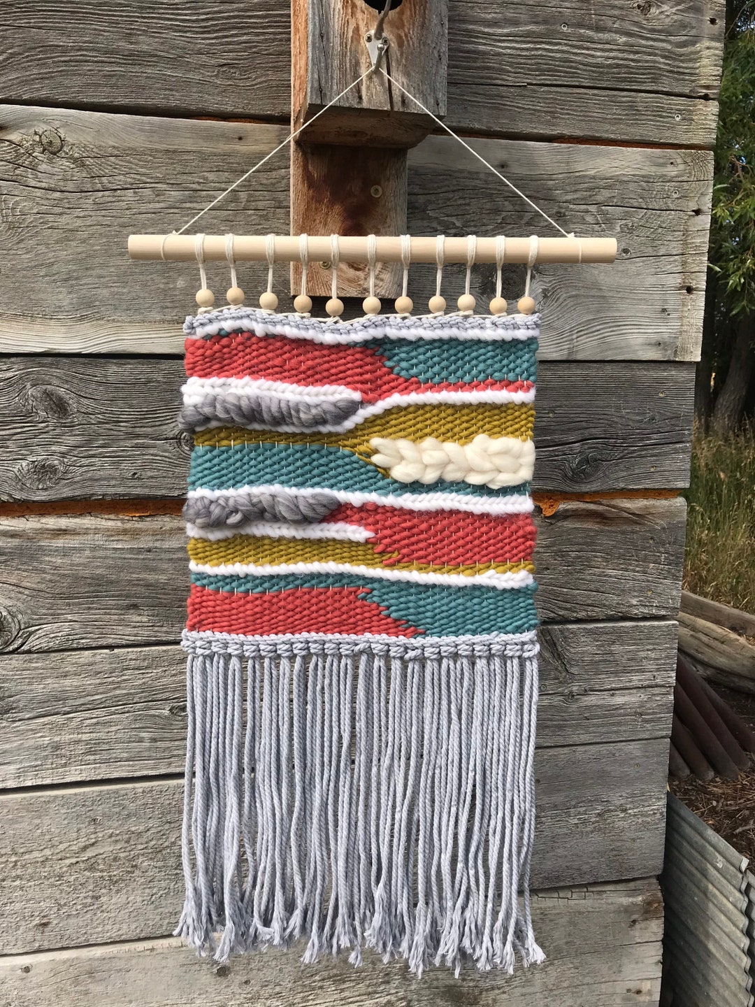 Handwoven Merino Wool Wall Hanging: Colorful Home Decor - Etsy