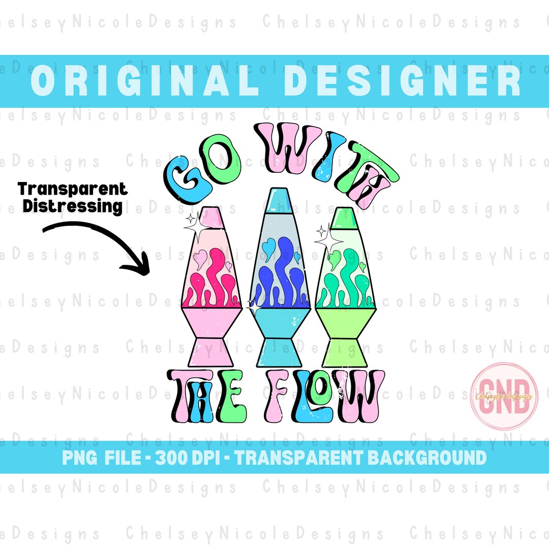 Go With the Flow Png| Retro Lava Lamp PNG | Retro PNG | Trendy Groovy ...