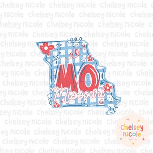 Hand Drawn State PNG | Missouri Red White Blue State - Etsy