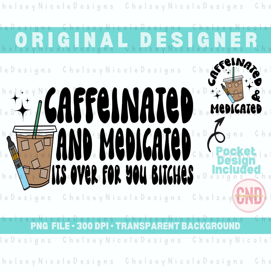 Caffeinated and Medicated Retro PNG Retro Wavy PNG Penjamin PNG Retro ...
