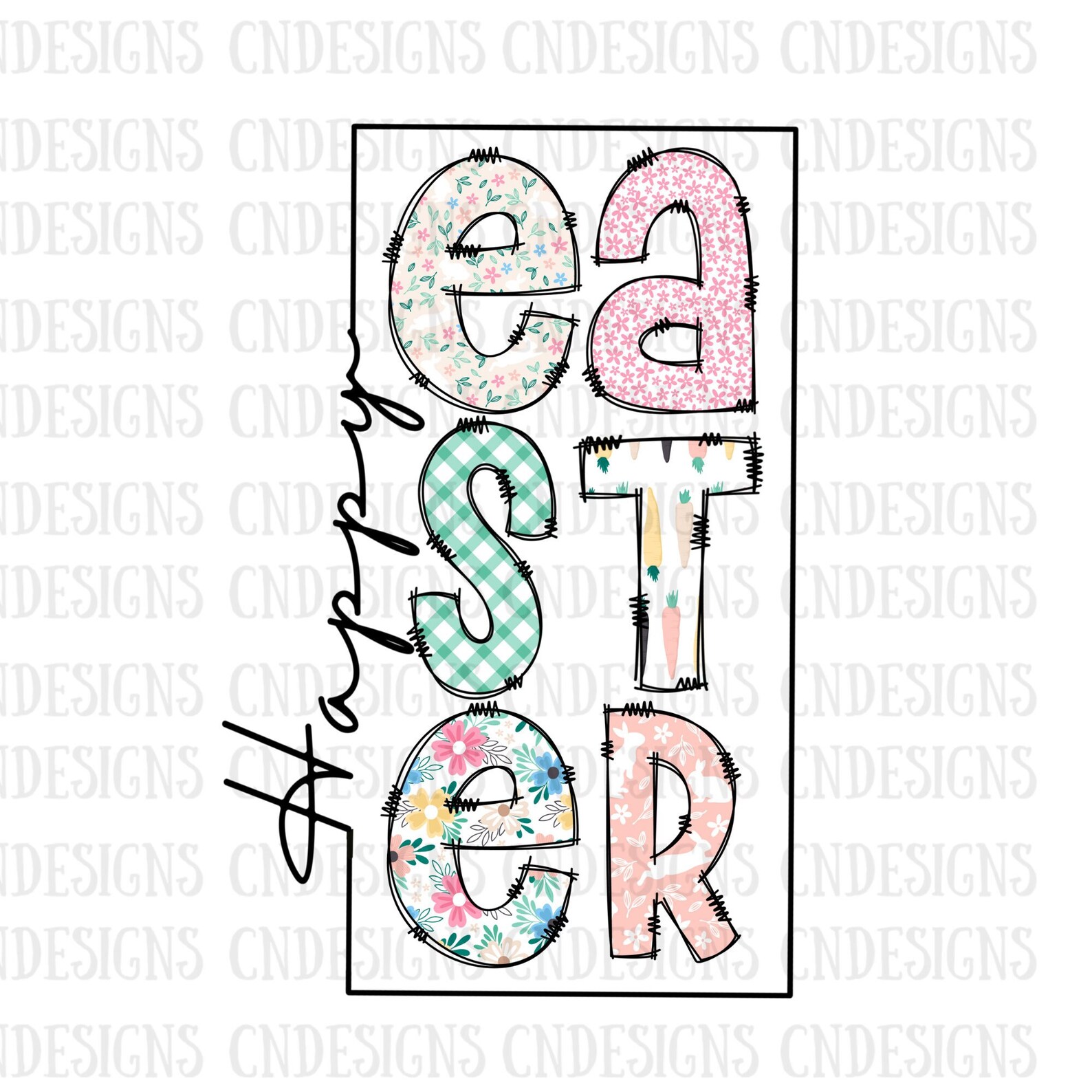 Happy Easter PNG Doodle Easter Png Easter Png Doodle - Etsy