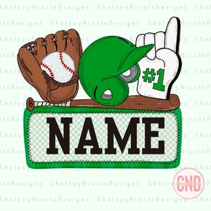 Baseball Name Plate Bundle (6 Colors) PNG, Baseball PNG, Custom ...