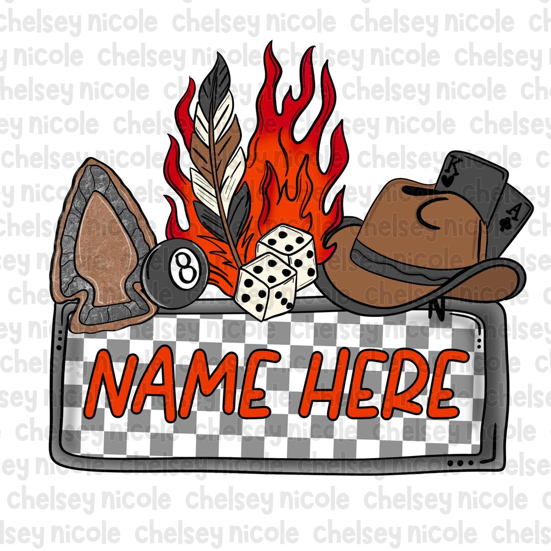 Retro Rodeo Name Plate PNG - Western Name Plate Digital *add Your Own ...