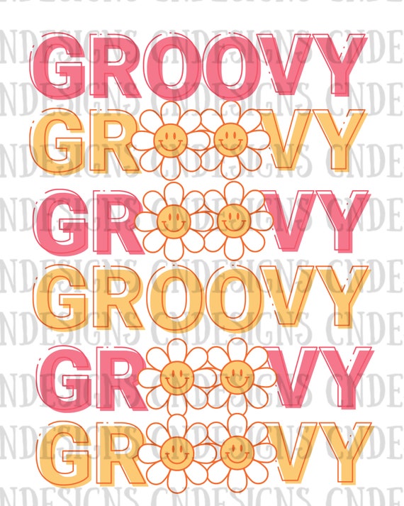 Groovy PNG Daisy Groovy Png Retro Png Summer Png Retro | Etsy