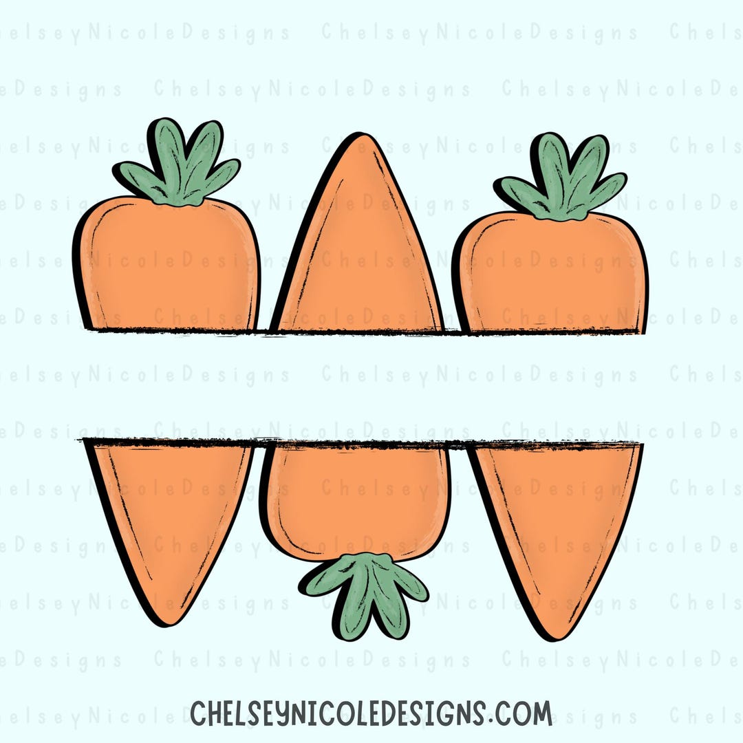 Carrots Name Plate PNG - Hand Drawn PNG - Easter Name Plate - Designs ...