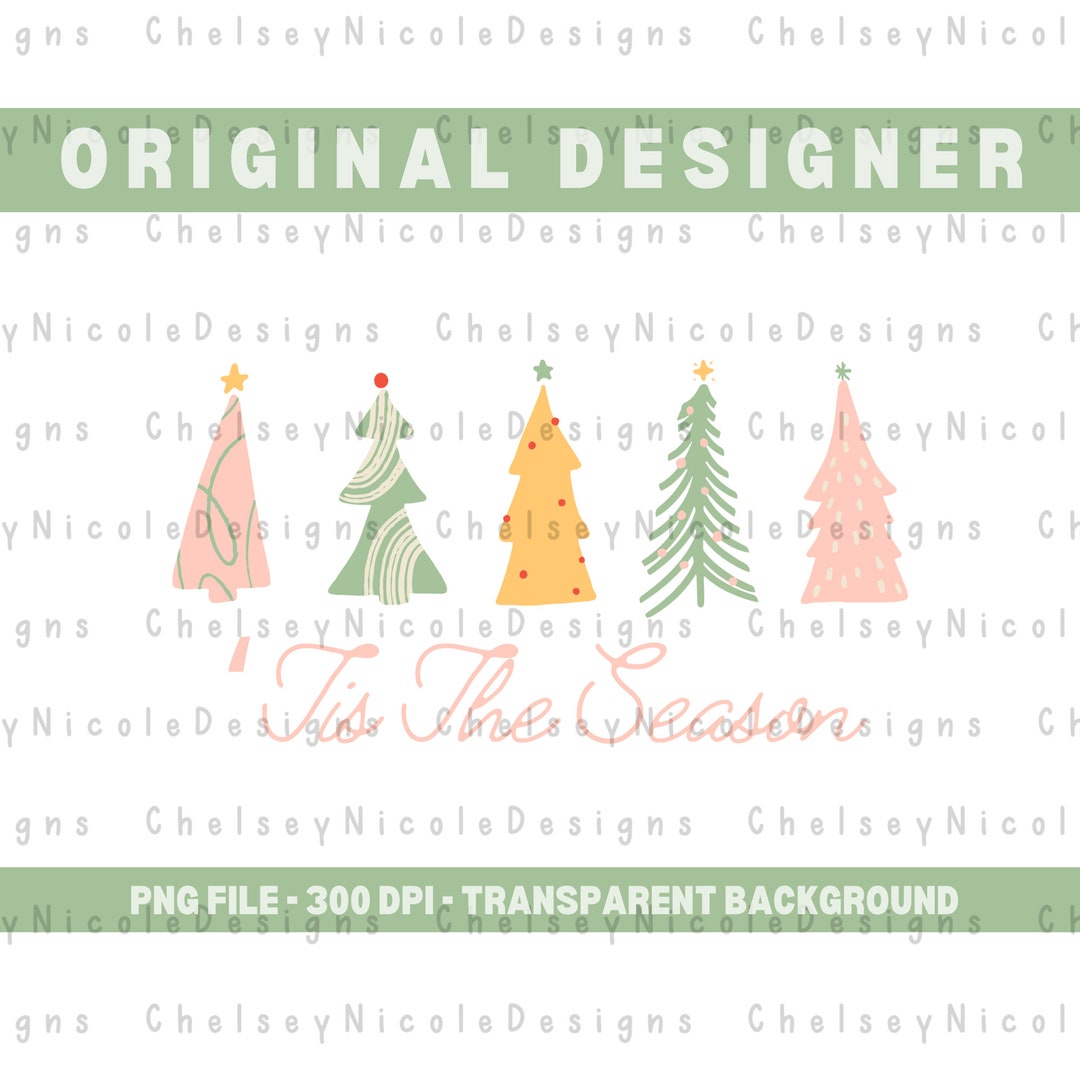Tis the Season Png Muted Christmas retro Christmas Tree PNG Retro ...