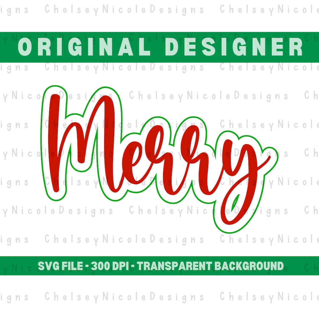 Merry Outline PNG | Merry PNG | Simple Christmas PNG | Christmas ...