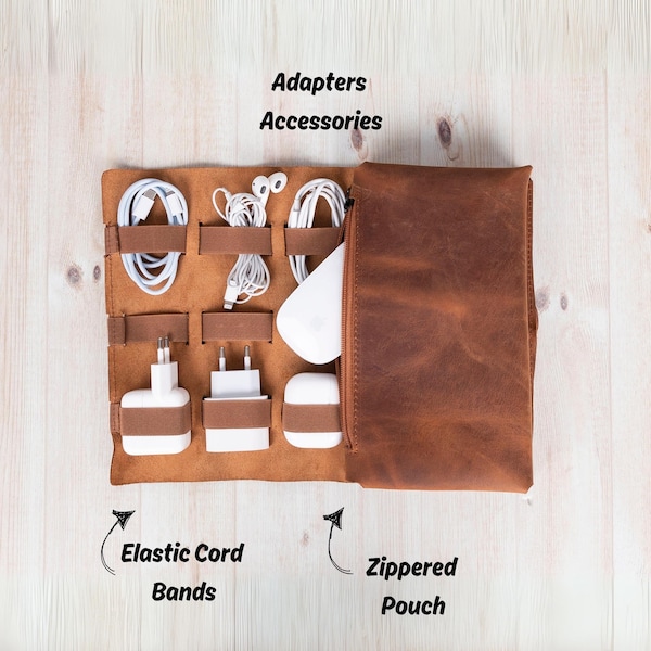 Leather Cable Holder - Etsy