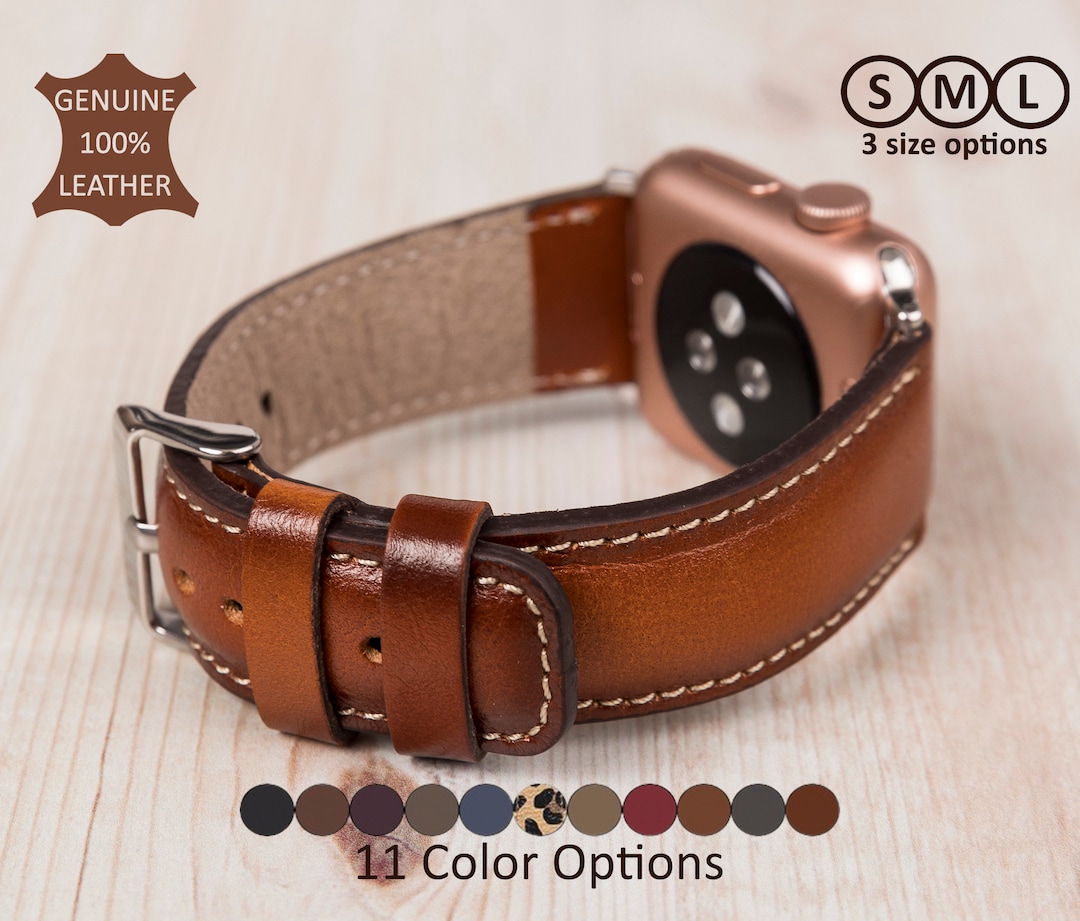 Custom Leather Apple Watch Band 38 40 41 42 44 45 46 49 Mm, Handmade ...