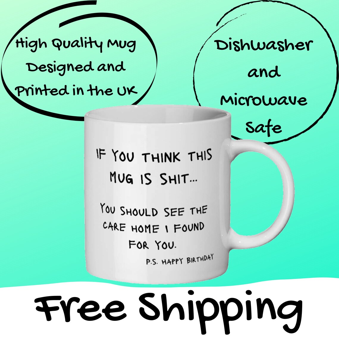 Funny Rude Fathers Day Mug, Ideal Birthday Gift for Dad, for Mum ...