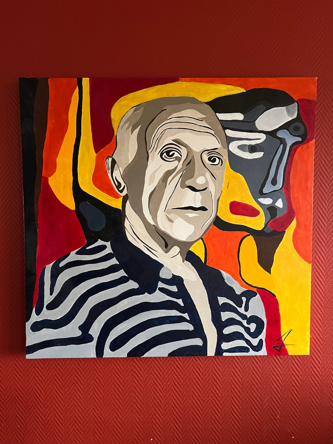 Picasso by Tod Ganschow - Original, Signed, Framed Oil Painting on ...