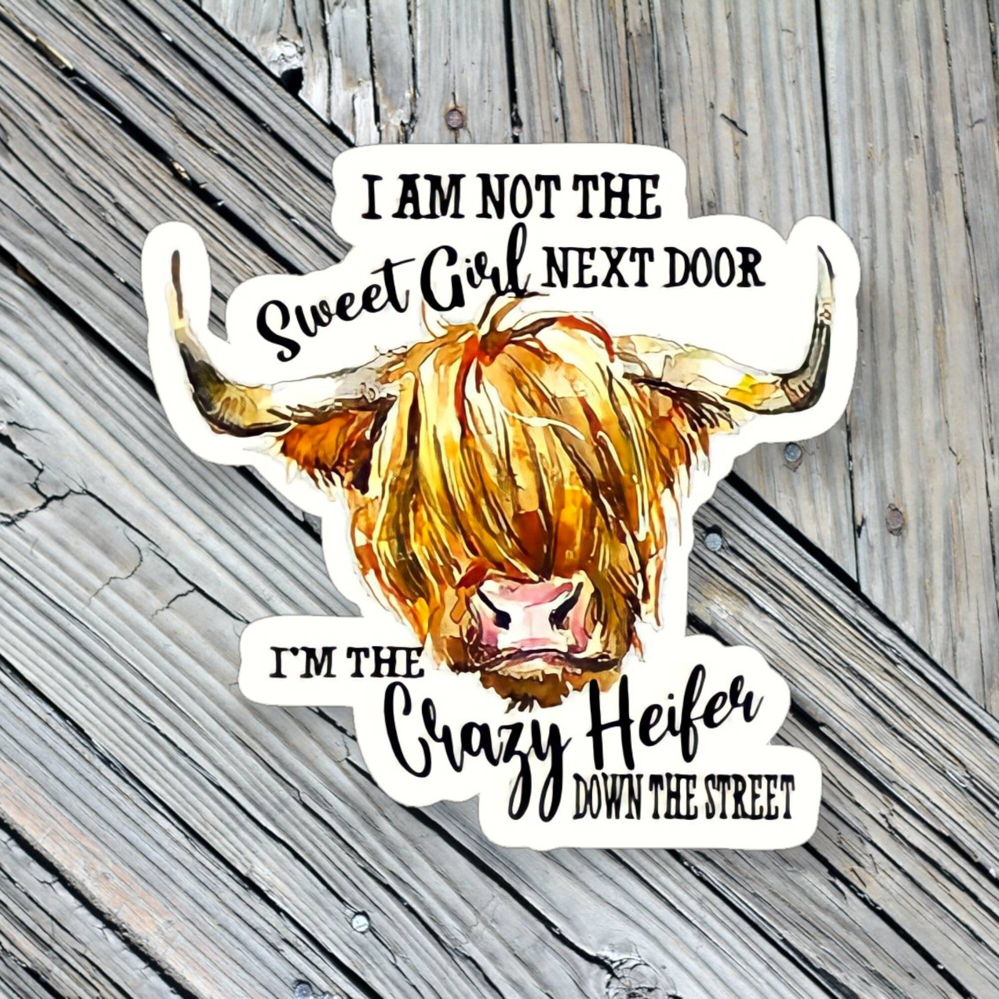 Heifer Stickers, Meme Dog Sticker, Dog Stickers , Laptop Decal, Laptop ...