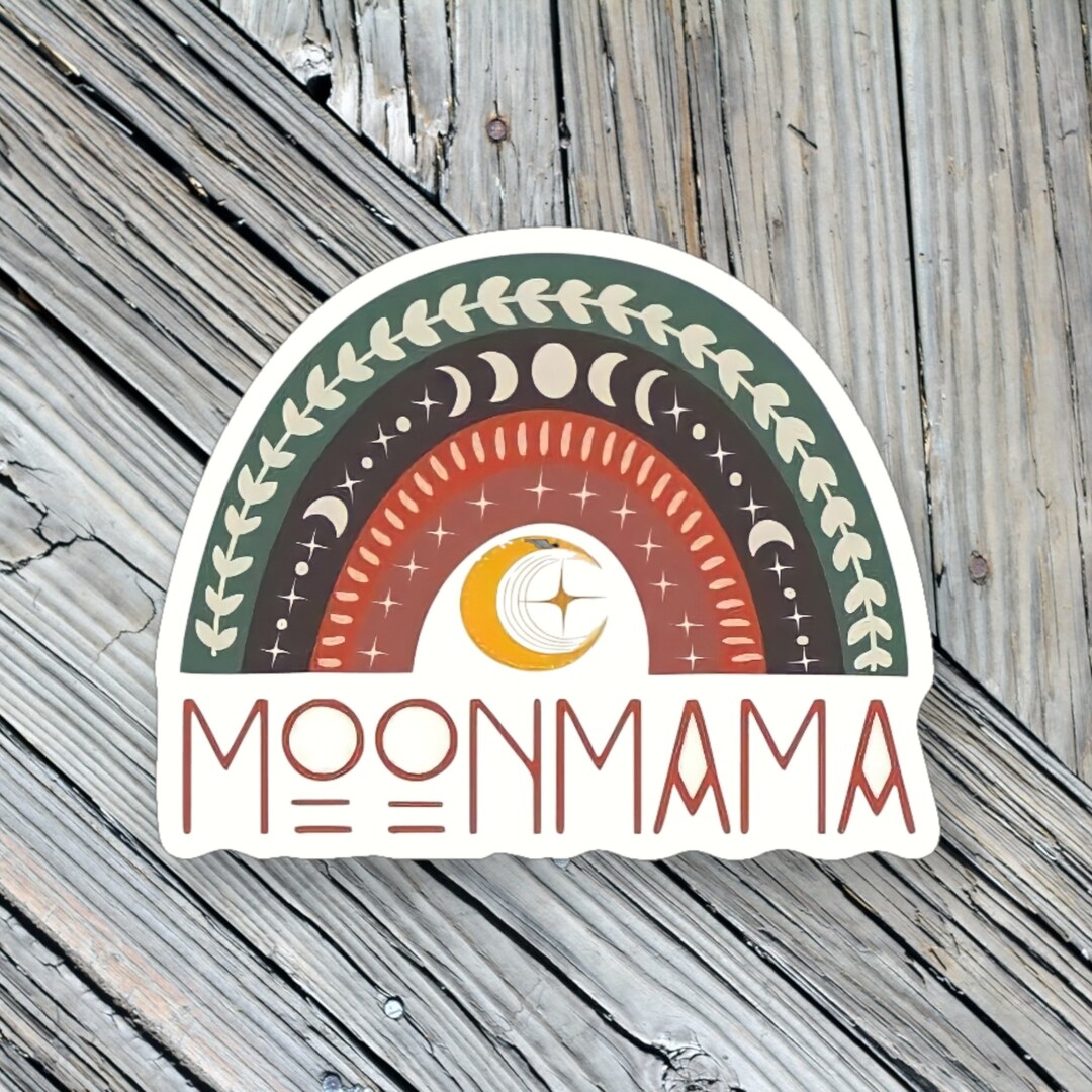 Moon Mama Sticker, Boho Stickers, Laptop Decal, Laptop Sticker ...