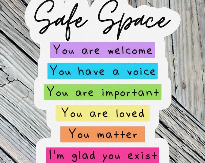 Safe Space Neurodiversity LGBTQ Ally Vinyl Decal Sticker - Etsy