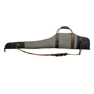 Canvas Leather Scoped Rifle Case. - Etsy