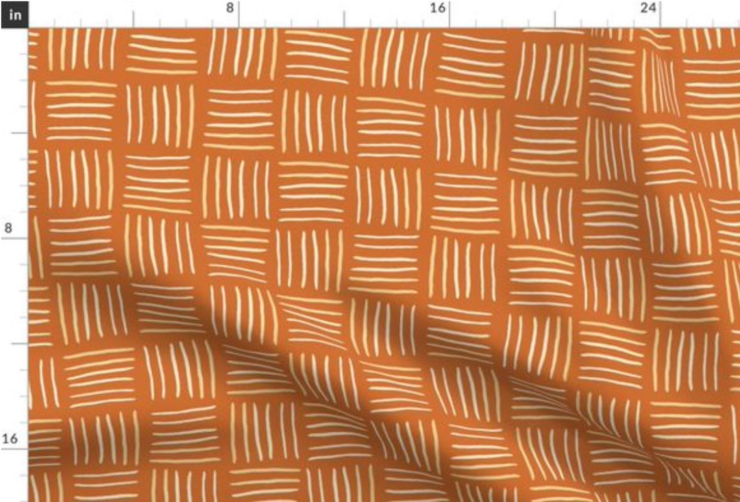 Hatch Marks on Orange - Large Scale - Starlight Collection - Nursery ...