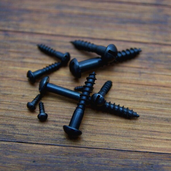 Round Head Slotted Wood Screw - Etsy