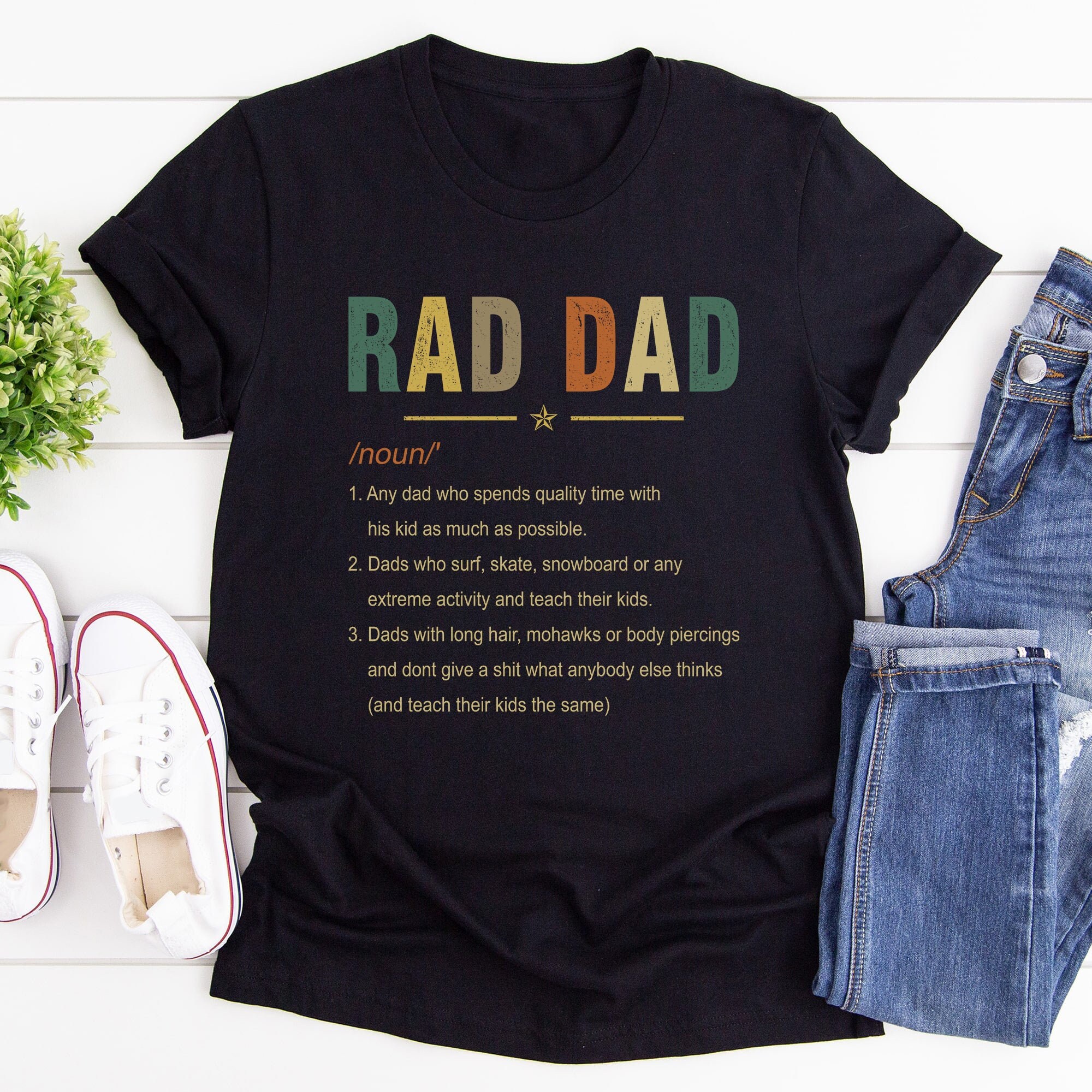 Rad Dad Define Rad Dad T shirt Funny Shirt For Dad Mohawk | Etsy