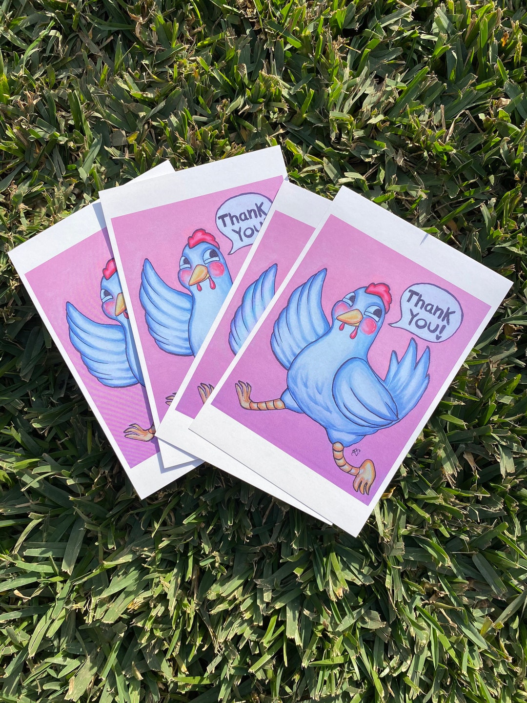 Thank You Chicken Sticker - Etsy