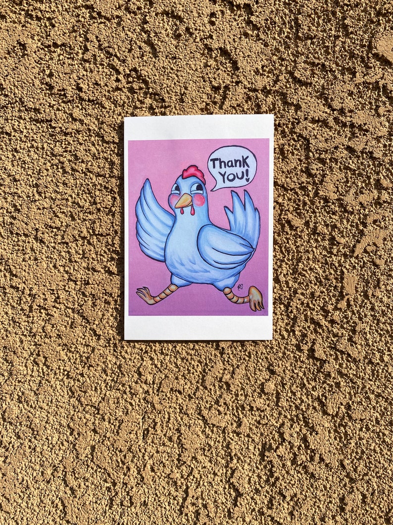 Thank You Chicken Sticker - Etsy