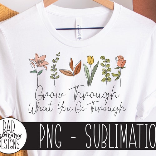 Wildflowers Digital Download Hand Drawn Sublimation PNG File | Etsy