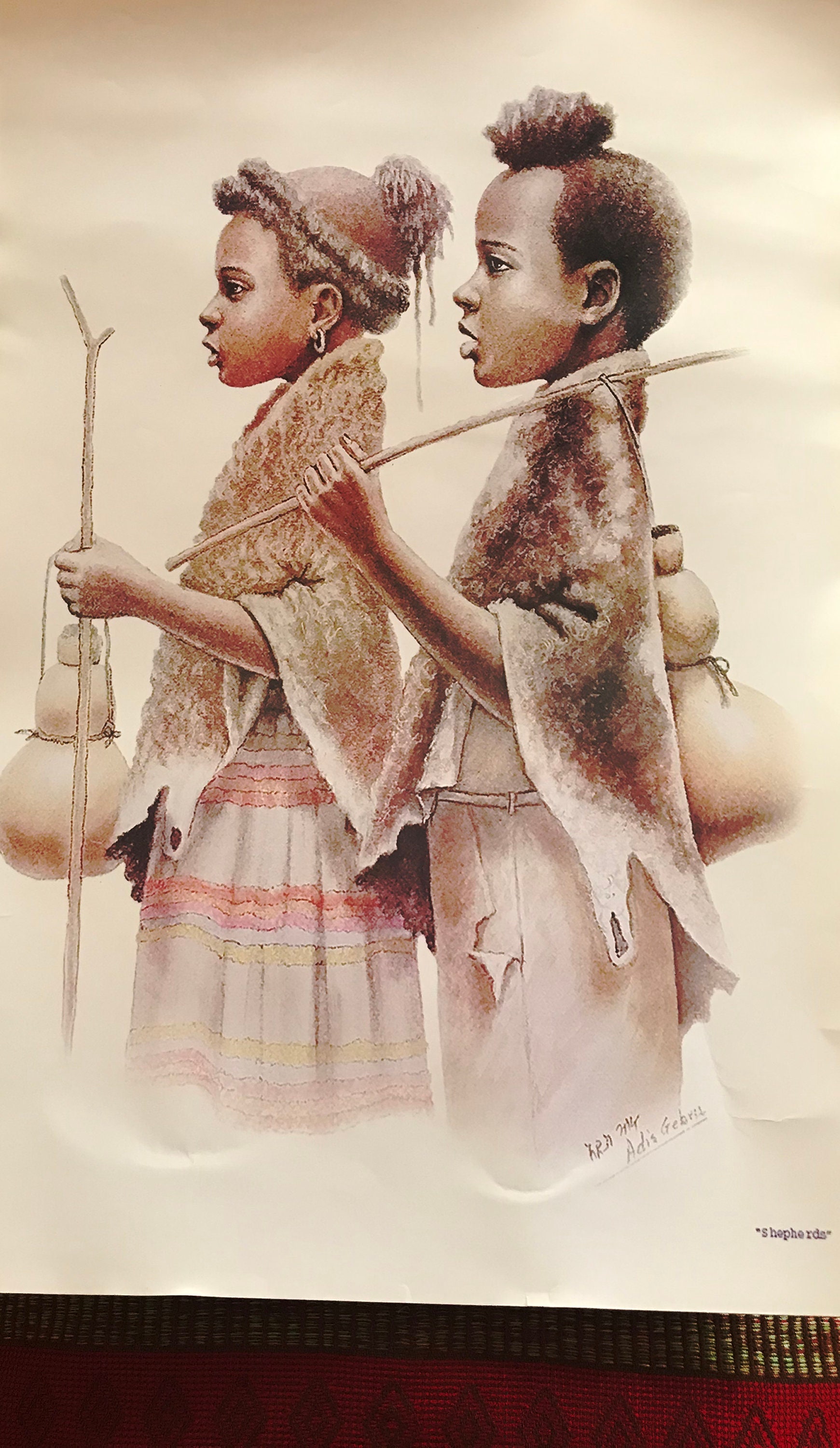 Ethiopian Art Print: Adis Gebru shepards | Etsy