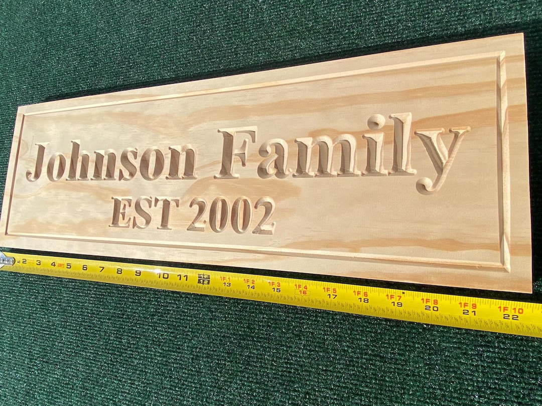 Custom Engraved Wood Sign - V-groove - Carved Wood Sign - Custom ...
