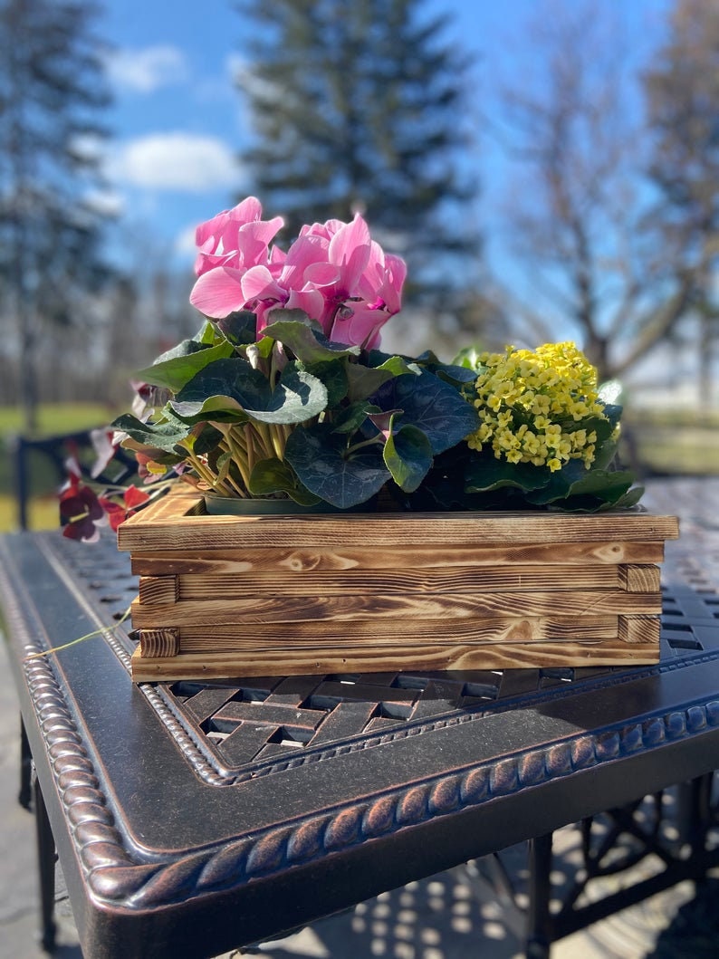 Amish Wooden Flower Box - Etsy