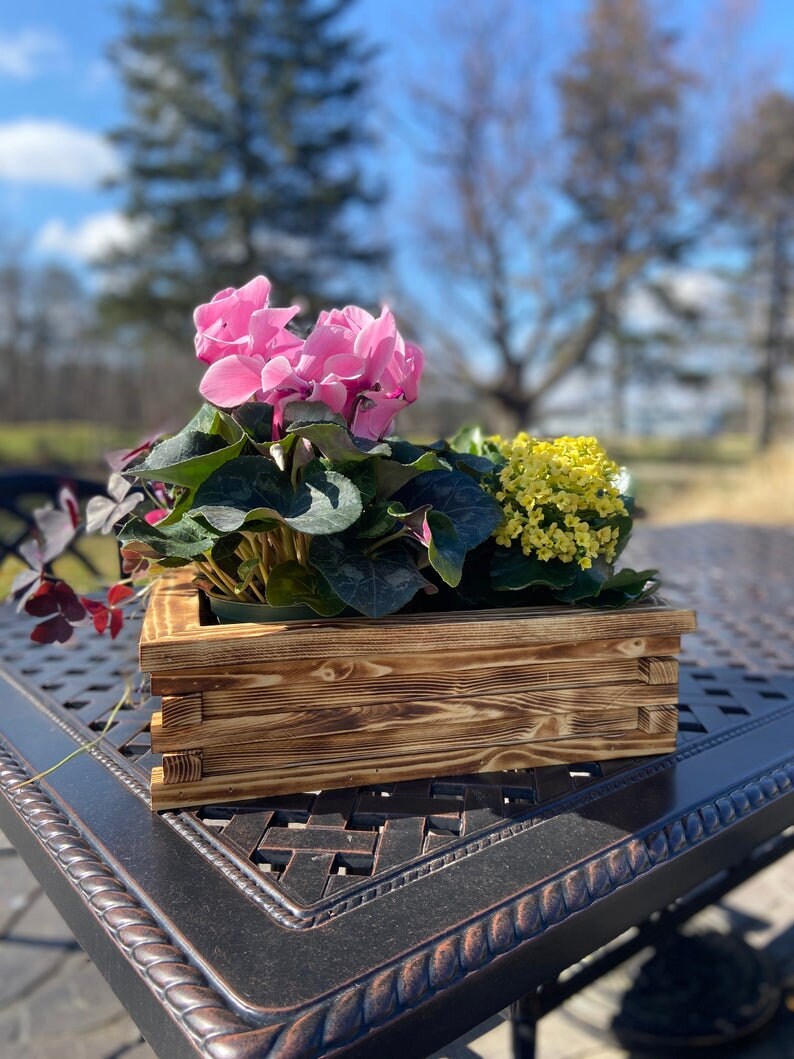 Amish Wooden Flower Box | Etsy