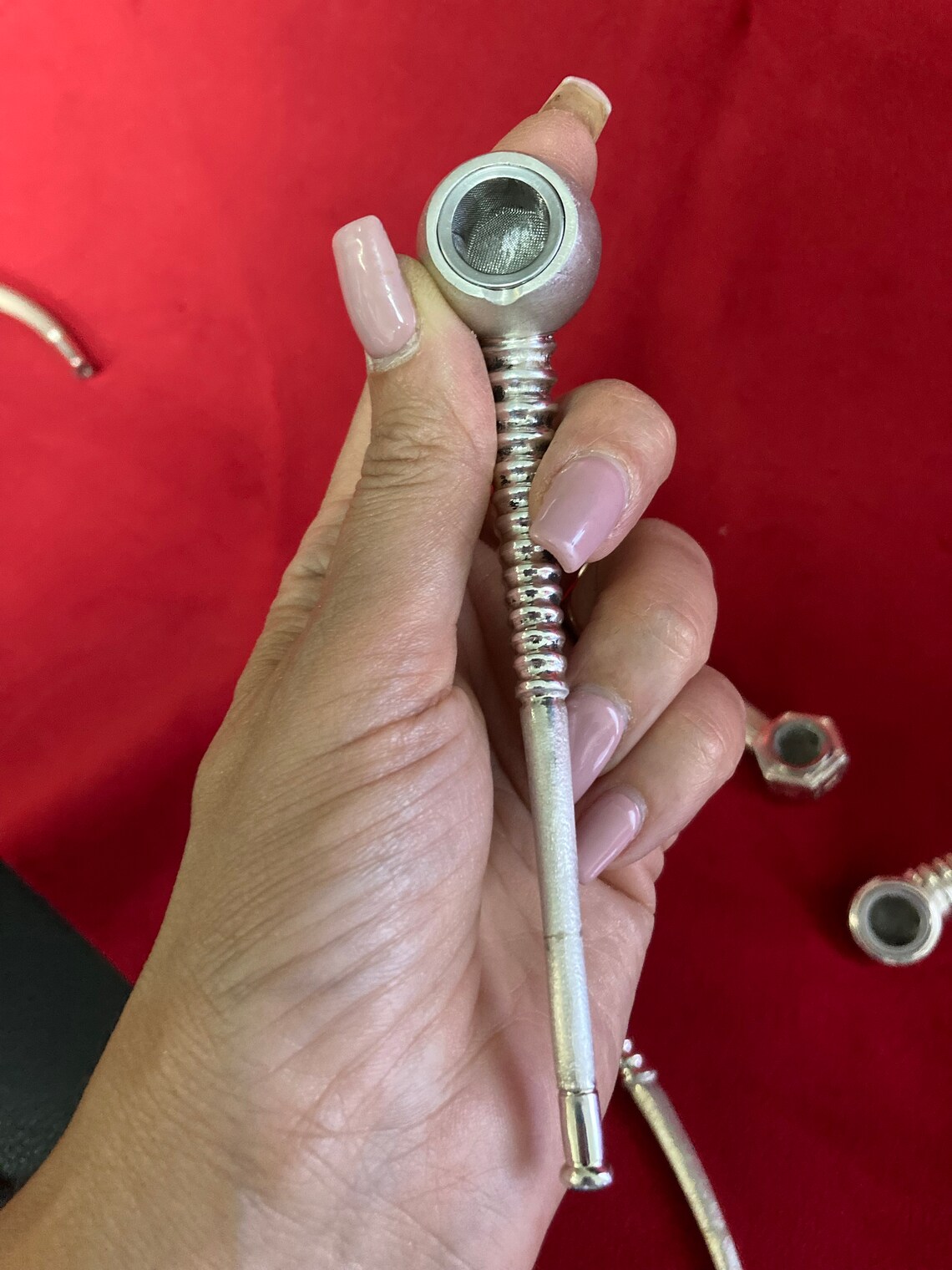 Metal Silver Fancy Smoking Pipe Silver Pipe | Etsy