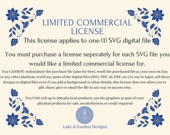 Limited Commercial License for Cut Files - Etsy
