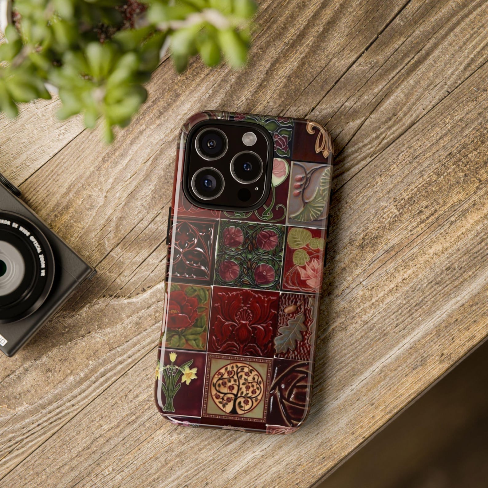 Dark Academia Tiles Phonecase - Vintage Style, Tough Cases, Protective ...