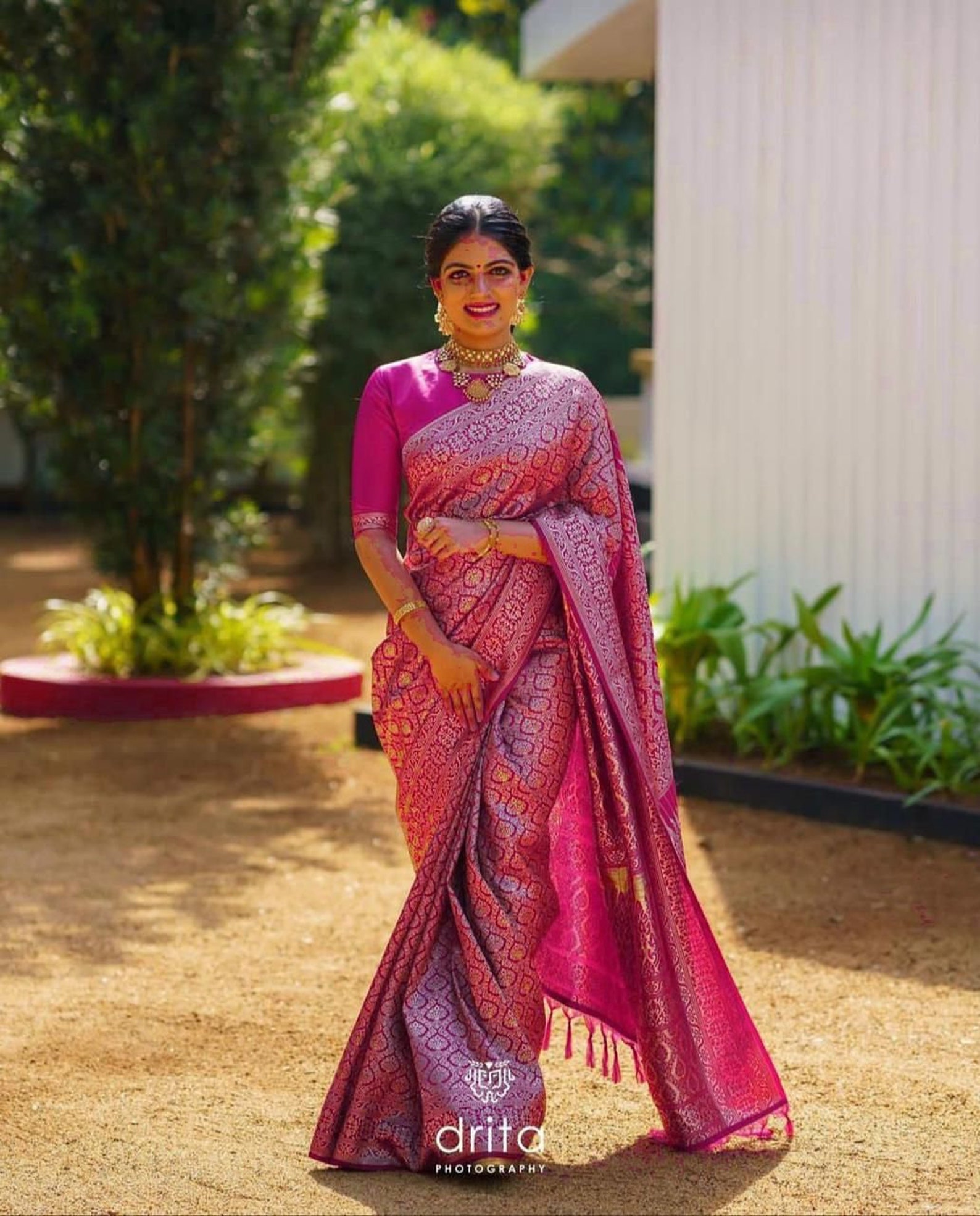 Beautiful Saree Silver Weaving Pink Saree ROYAL COMBINATION Saree for ...