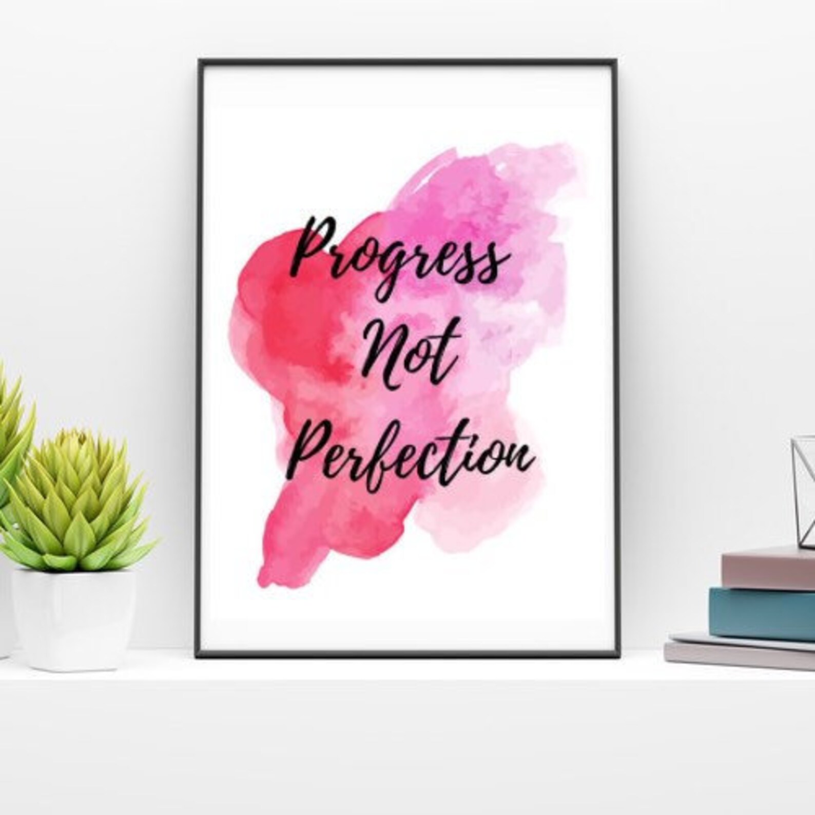 Progress Not Perfection Printable Wall Art Therapist Social Worker ...