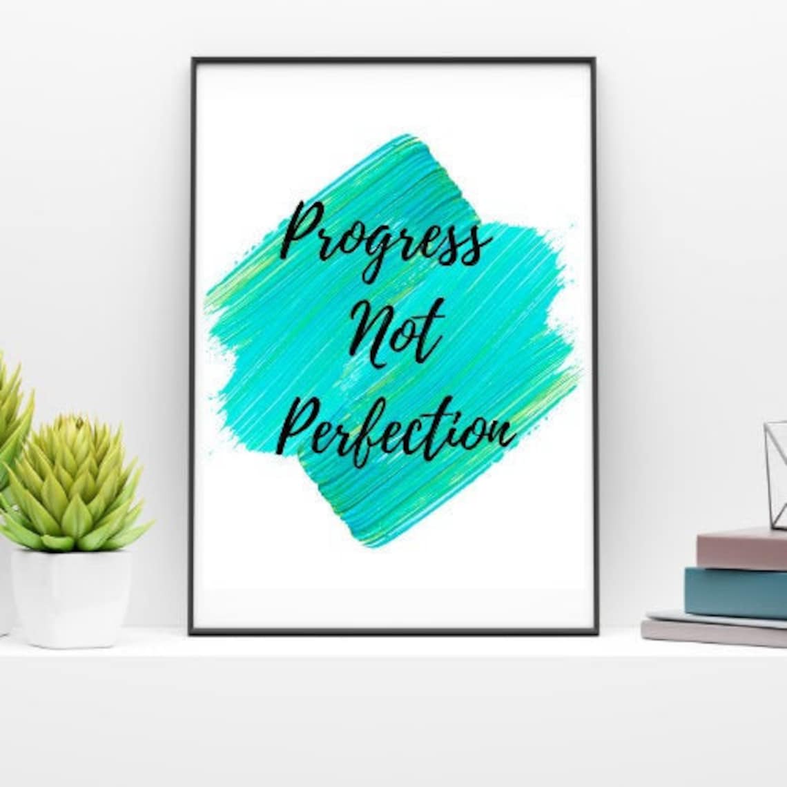 Progress Not Perfection Printable Wall Art Therapist Social Worker ...