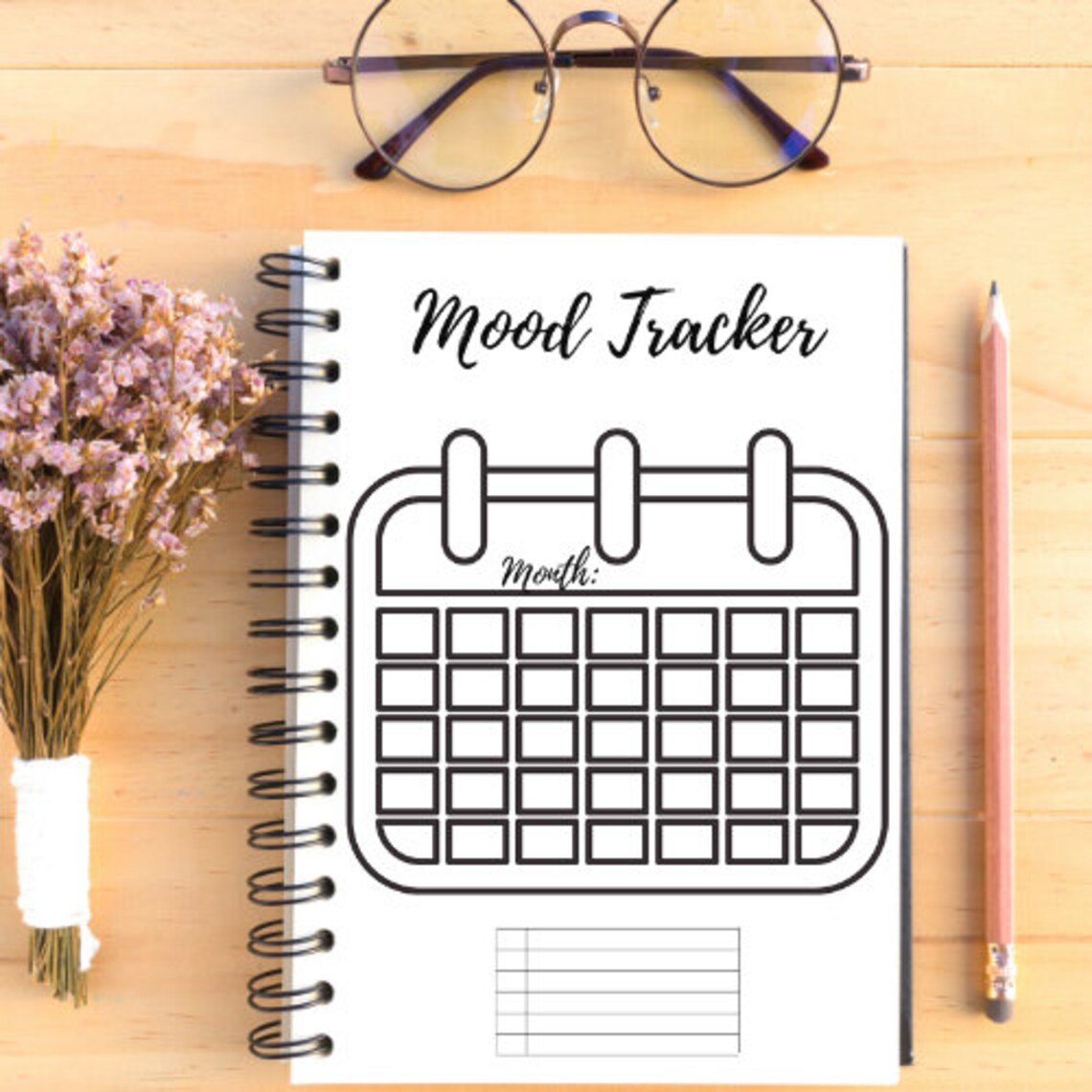 Monthly Mood Tracker Printable for Journal Planner - Etsy