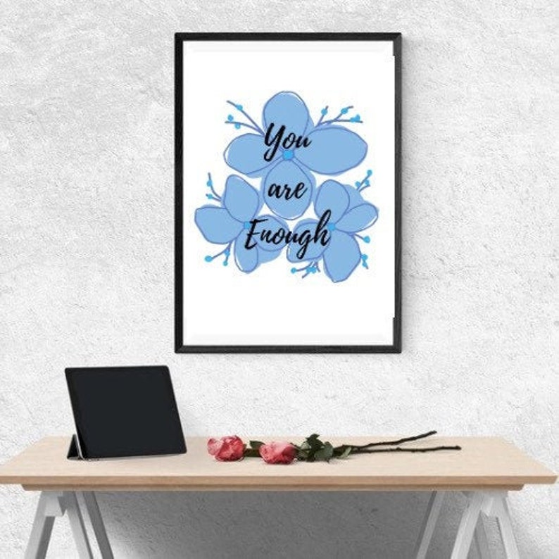 You Are Enough Printable Wall Art - Etsy