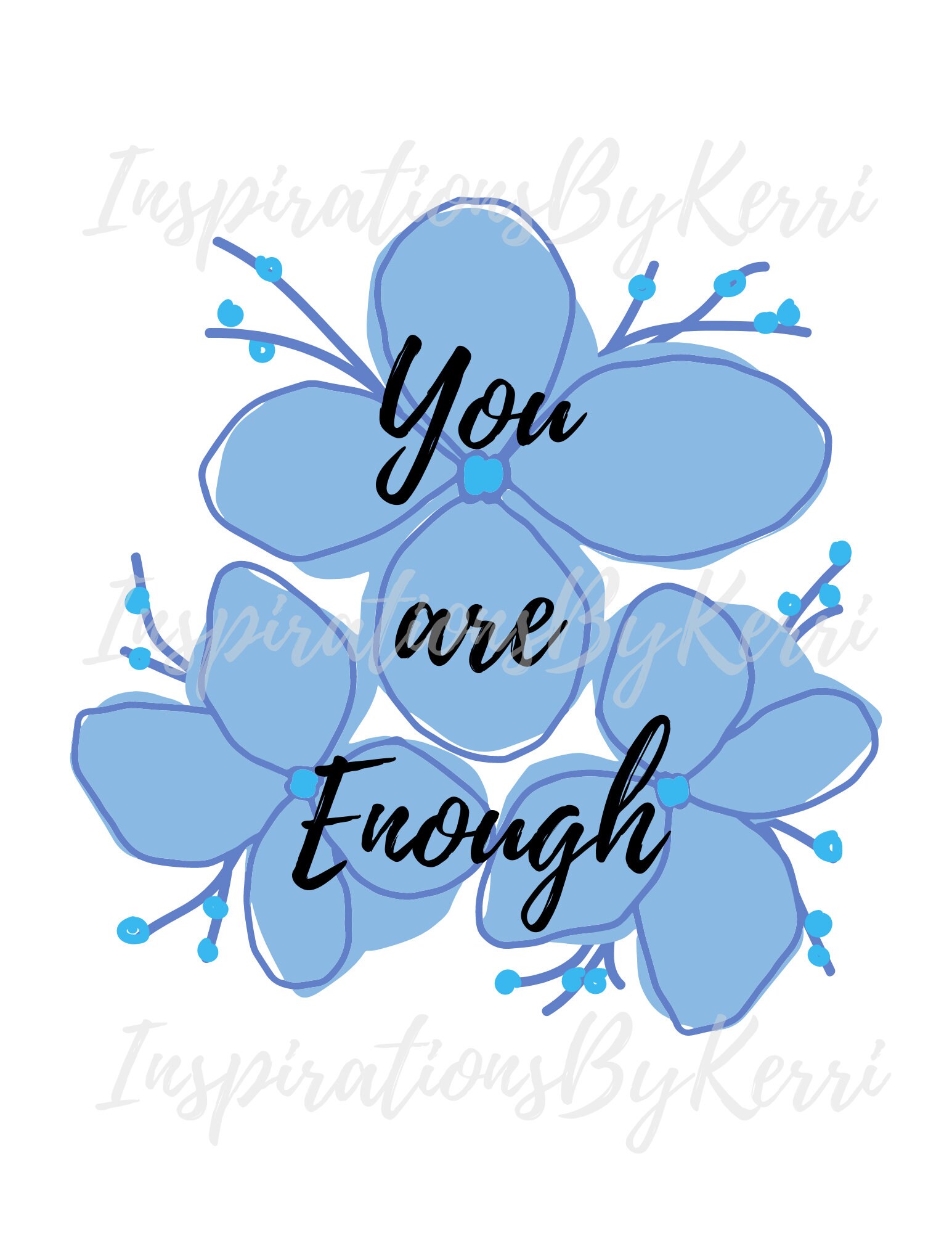 You Are Enough Printable Wall Art - Etsy