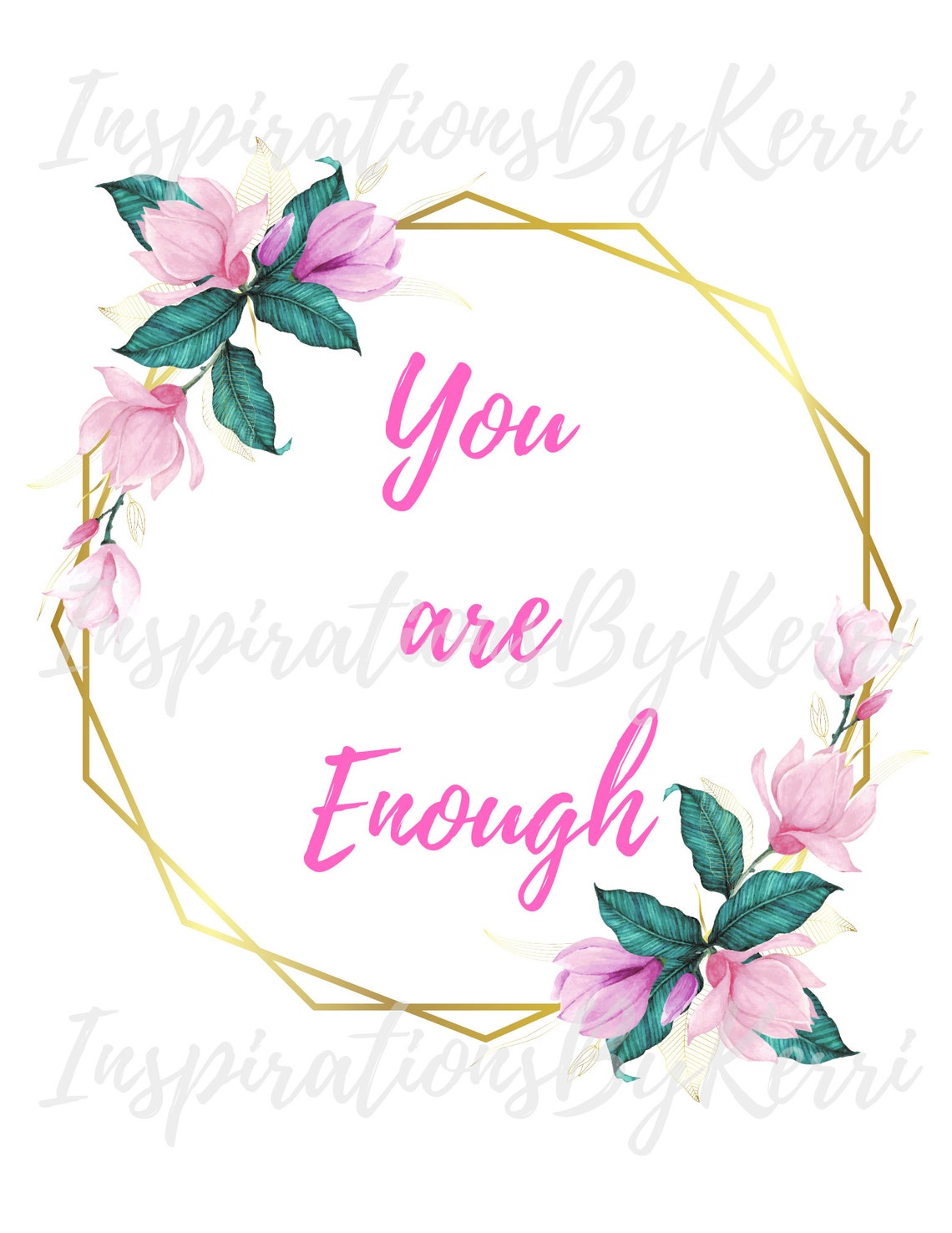 You Are Enough Printable Wall Art Counselor Gift Social Worker - Etsy