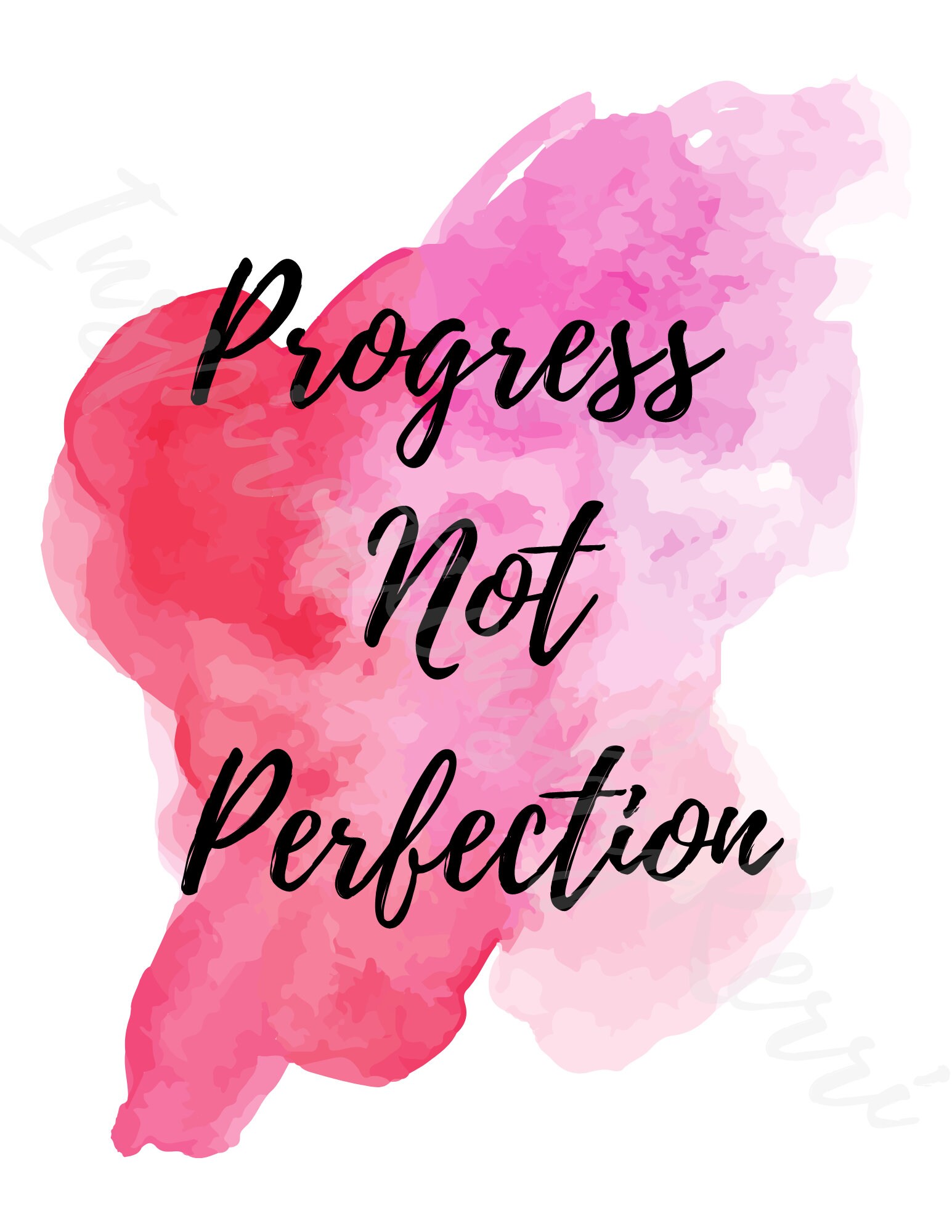 Progress Not Perfection Printable Wall Art Therapist Social Worker ...
