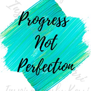 Progress Not Perfection Printable Wall Art Therapist Social - Etsy