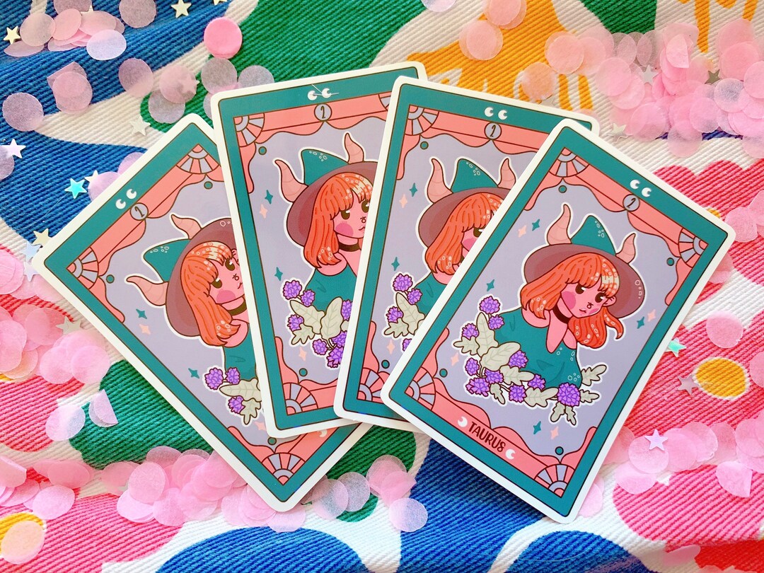 Taurus Sticker - Taurus Witch Sticker - Witch Sticker - Tarot Card ...