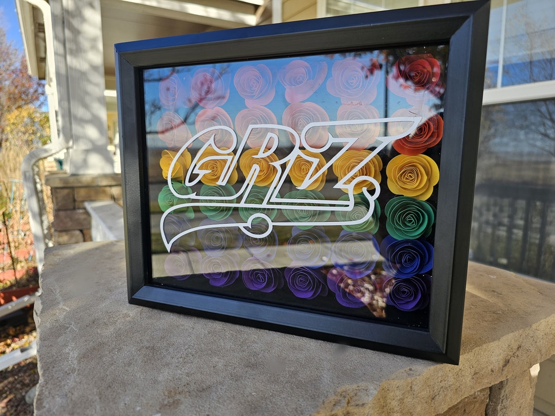 Large EDM Shadow Box rose - Etsy
