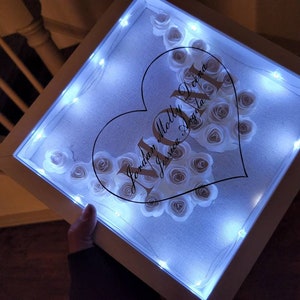 Angel Wing/rose Shadow Box With Lights - Etsy