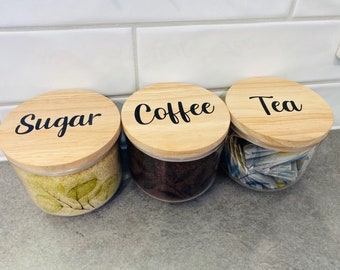 Tea Coffee Sugar Labels | Etsy
