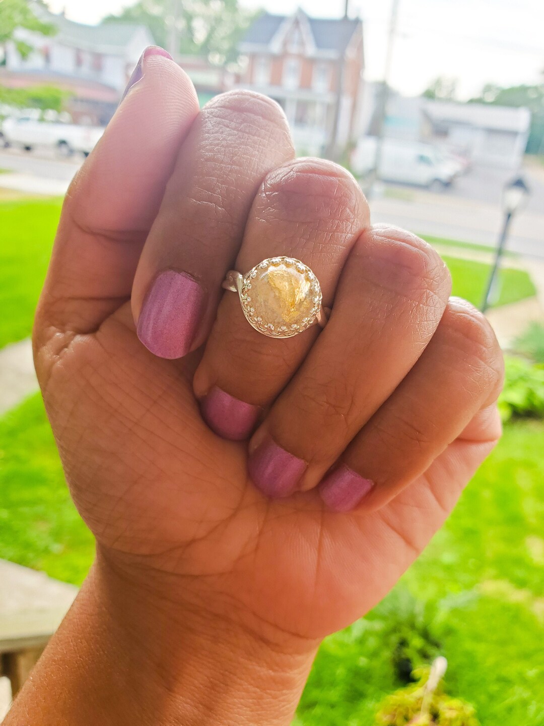 Crown Bezel Breastmilk Ring: Nursing Keepsake Jewelry - Etsy